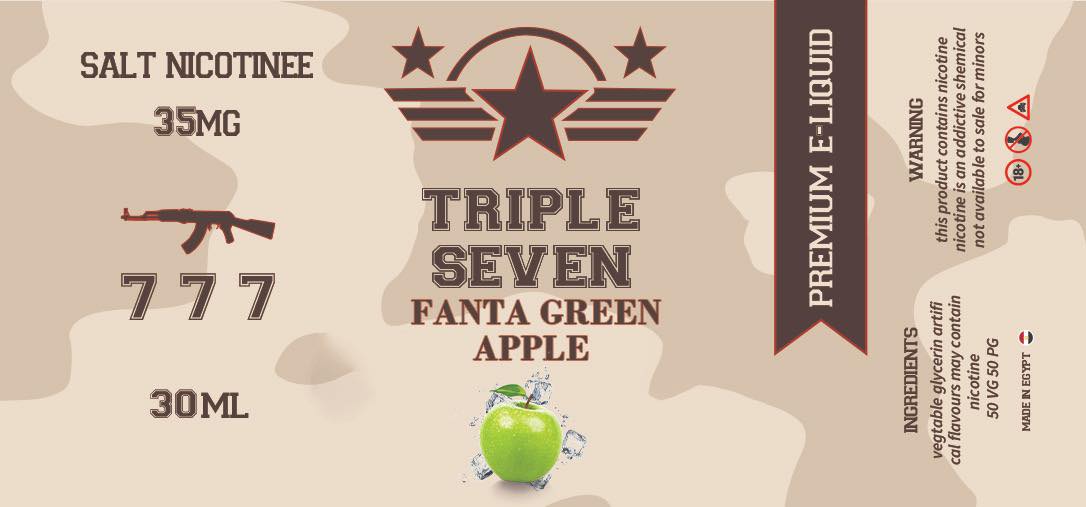 Triple Seven - Fanta Green Apple - SALT - 30ML - Beta Vape