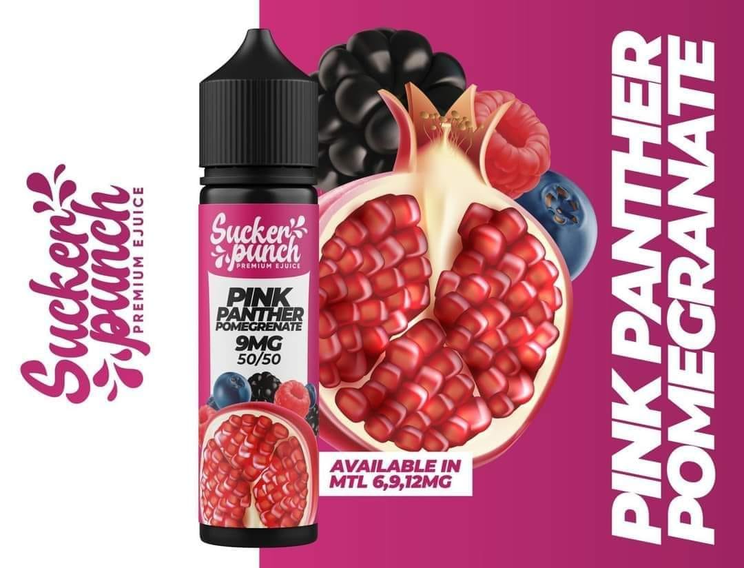 Sucker Punch - Pink Panther Pomegranate - MTL - 60ML - Beta Vape