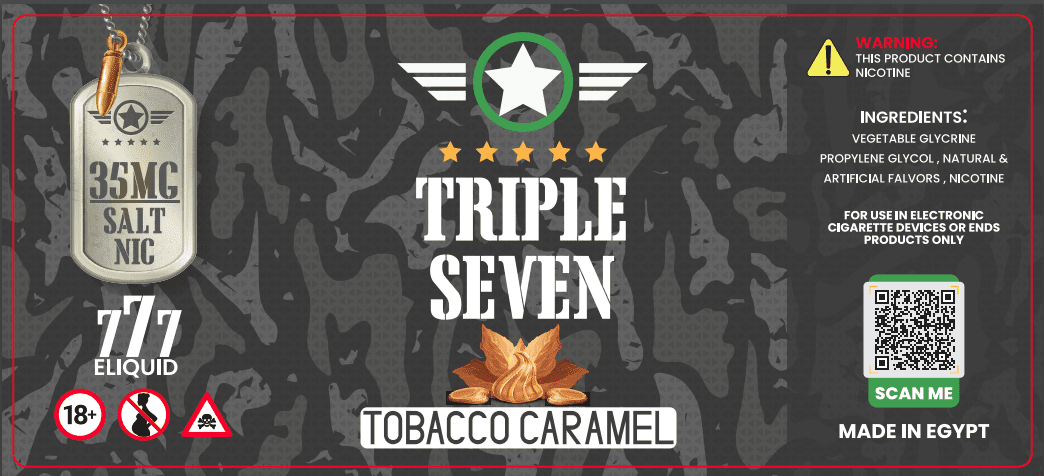 Triple Seven - Tobacco Caramel - SALT - 30ML - Beta Vape